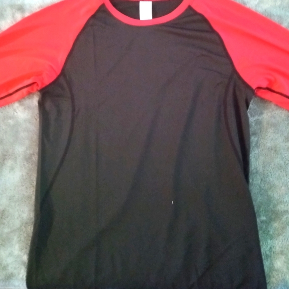 Raglan | Shirts | Mens Red And Black Raglan Long Shirt Sleeve Shirt ...